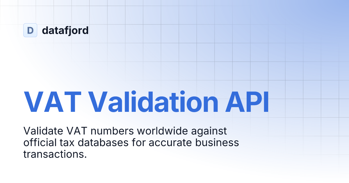 VAT Validation API | datafjord