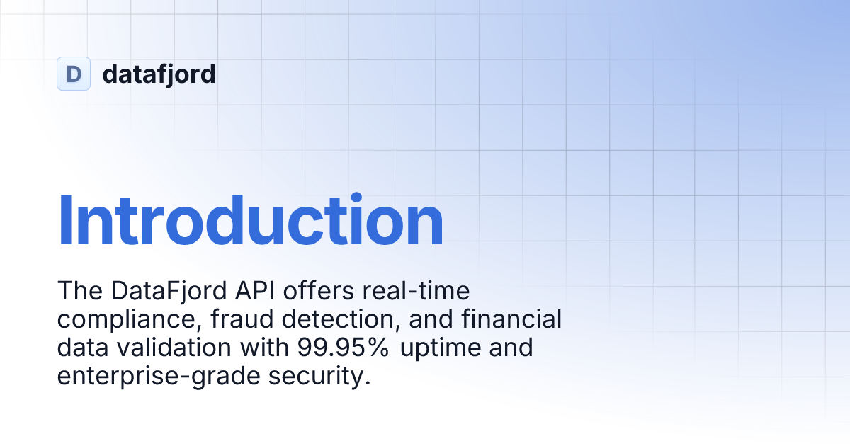 Introduction | datafjord